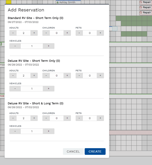 Advanced Reservation Grid Features