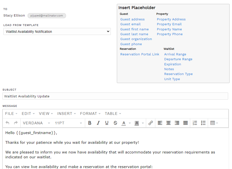 Using the Guest Waitlist
