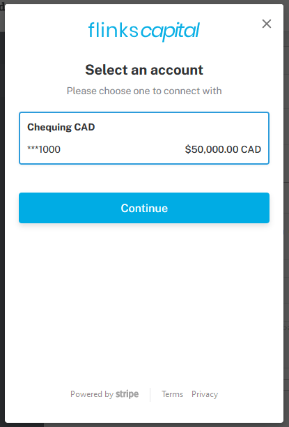 Adding a Canadian Direct Debit (ACSS) bank account