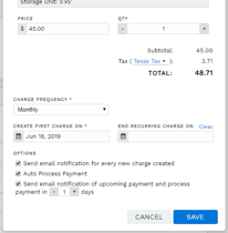 Charges and Payments