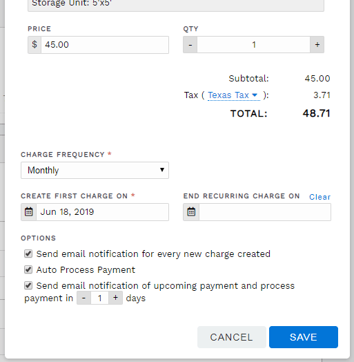 Charges and Payments