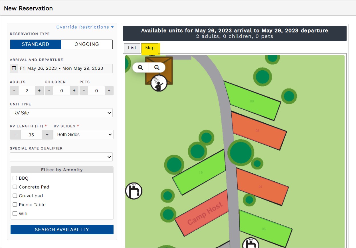 Create a New Reservation