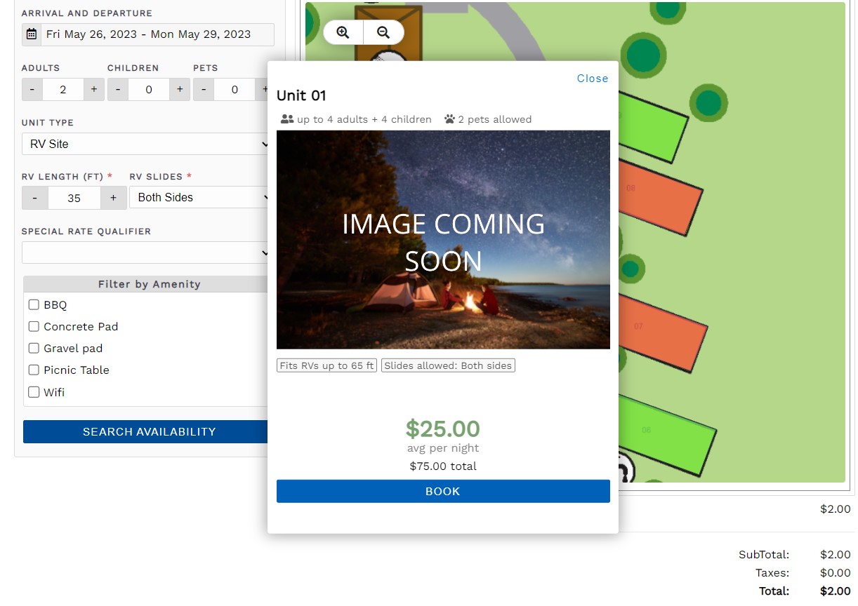 Create a New Reservation