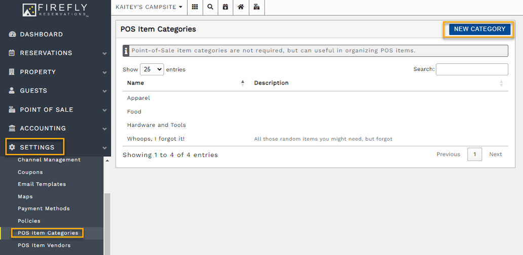 Setting up and Using the Firefly Point of Sale