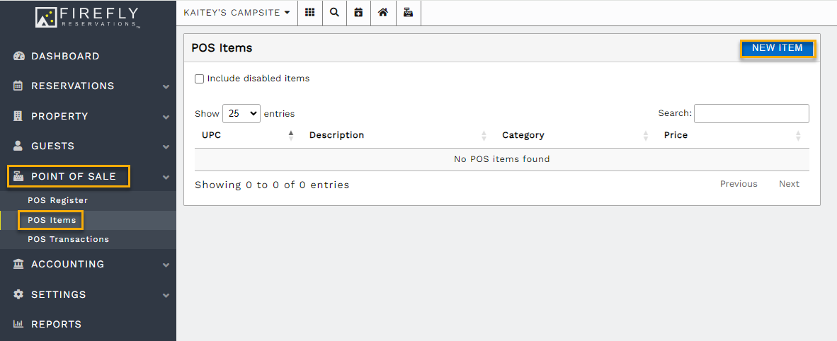 Setting up and Using the Firefly Point of Sale