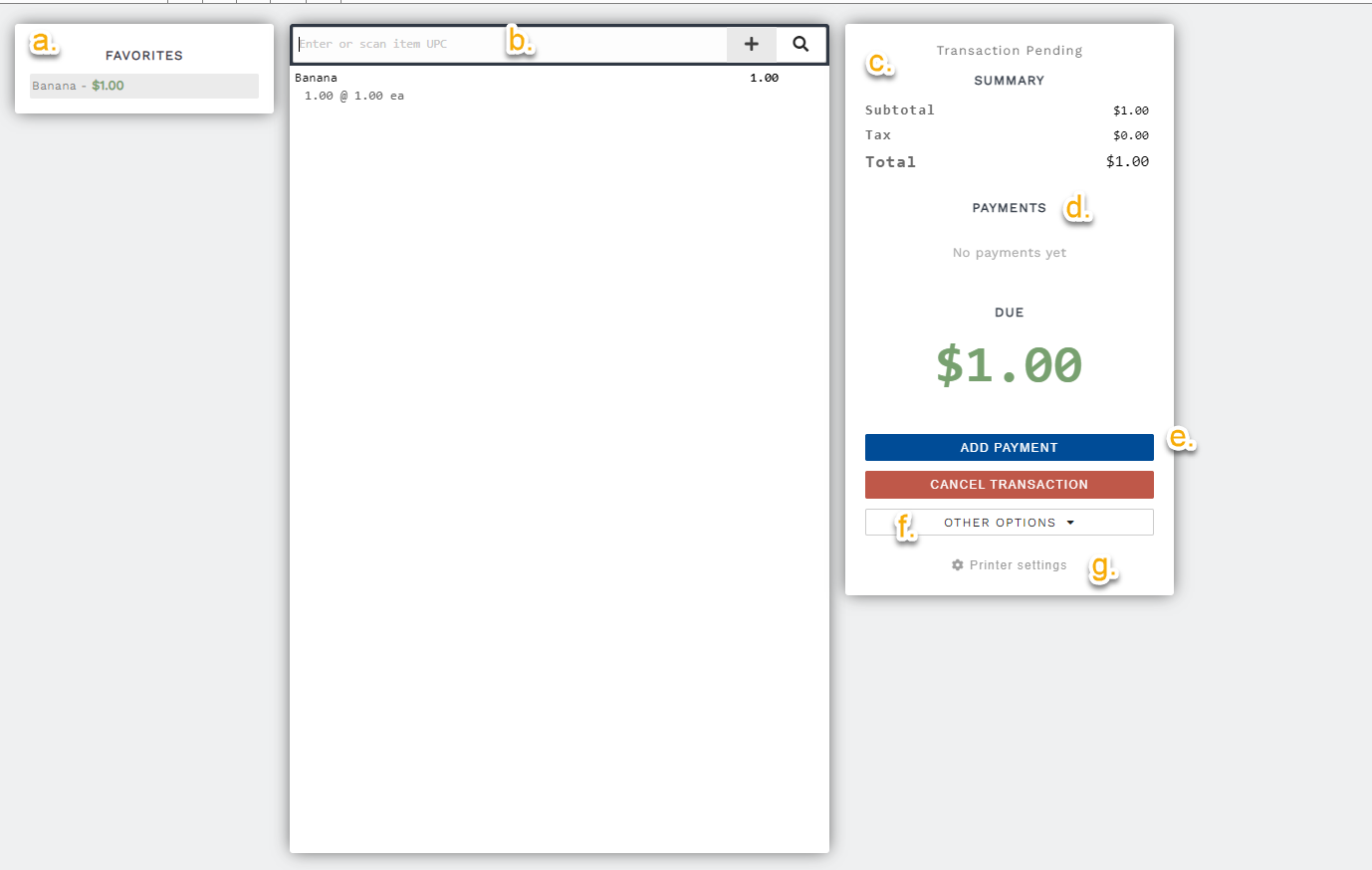 Firefly Point of Sale Setup and Use