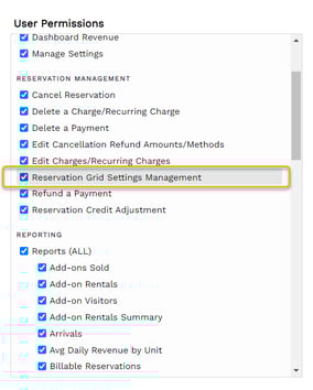 Using the Reservation Grid