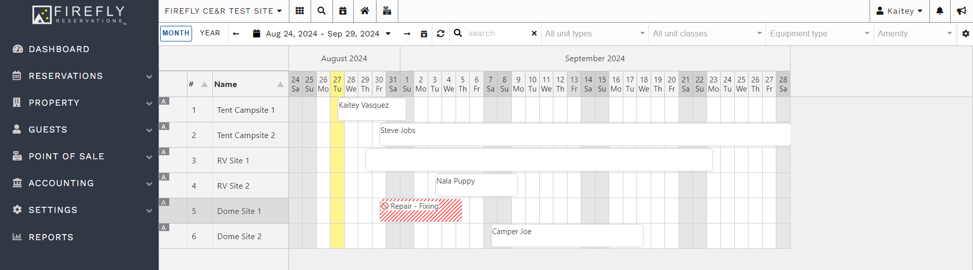 Using the Reservation Grid