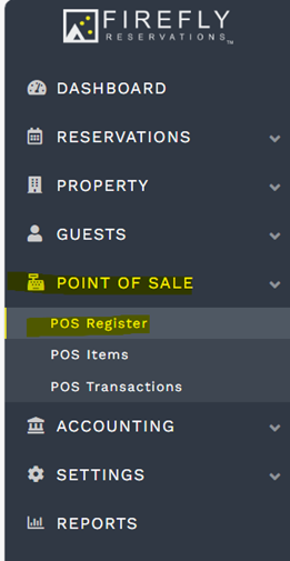 Firefly Point of Sale Setup and Use