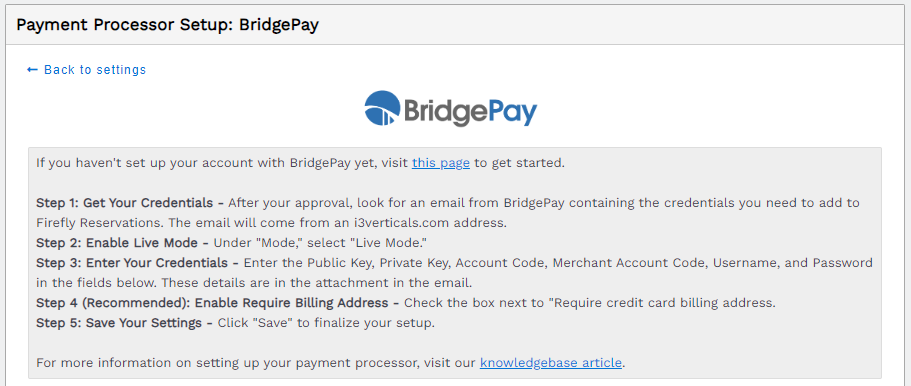 Process Payments with Payroc (BridgePay)