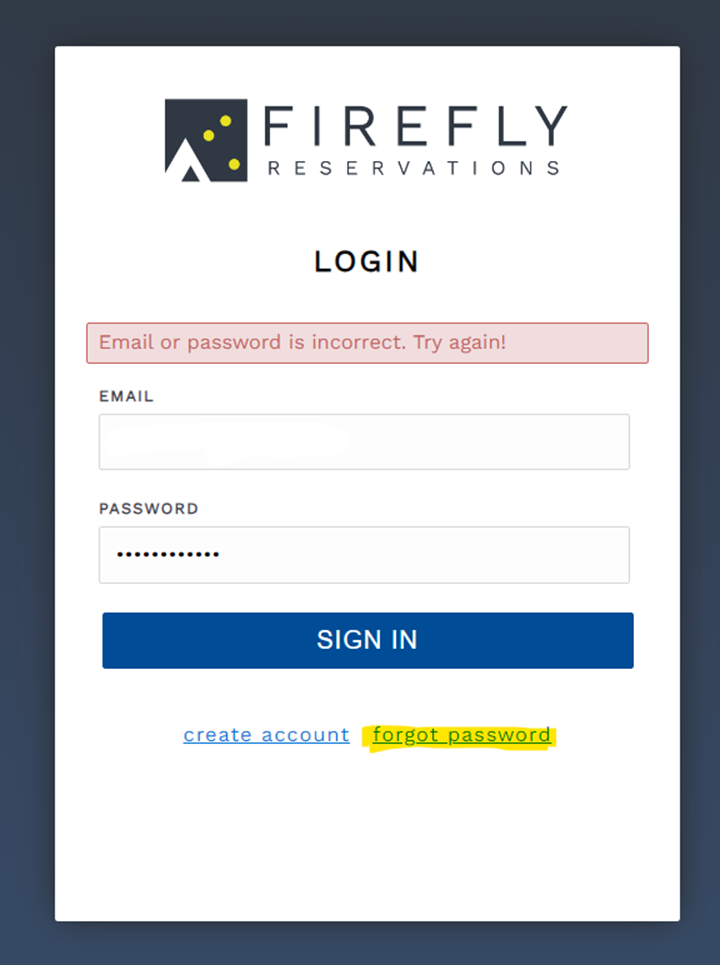 Trouble Logging In: Wrong or Forgotten Password