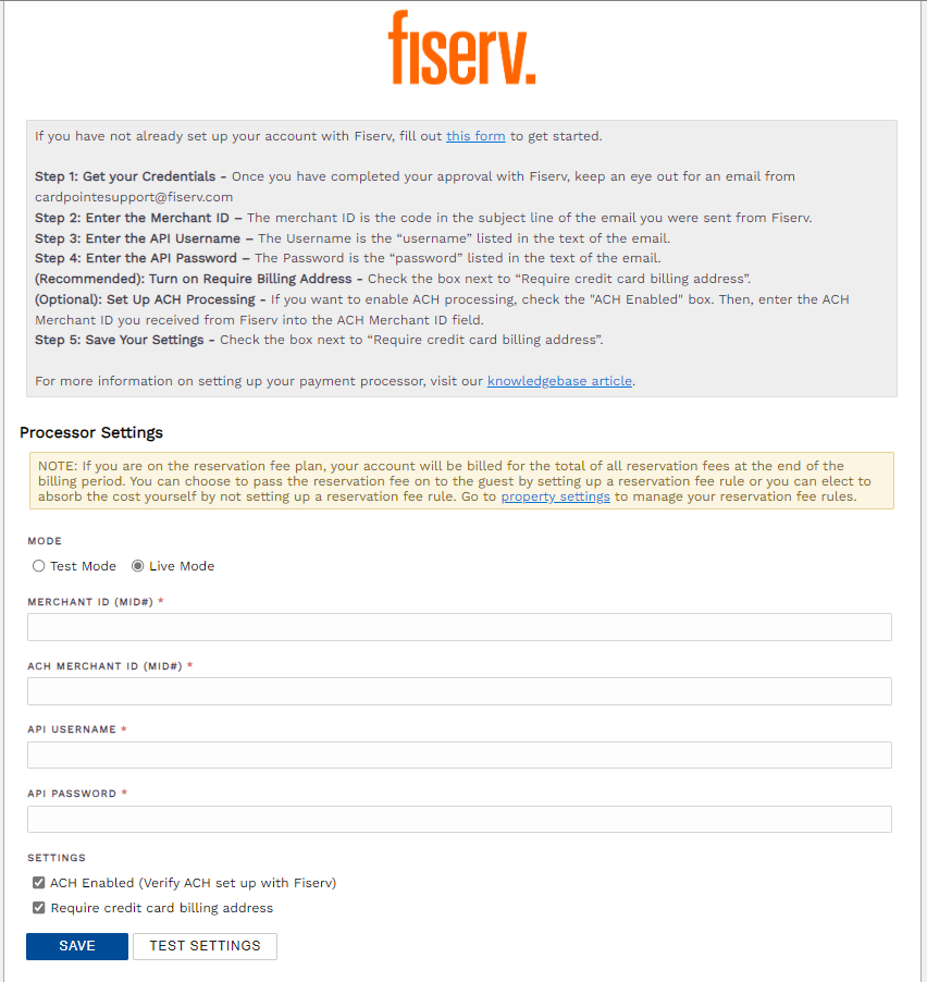 Process Payments with Fiserv