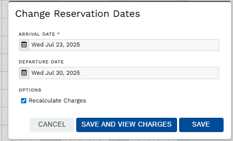 Make Changes to a Reservation