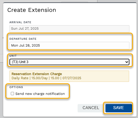 Make Changes to a Reservation