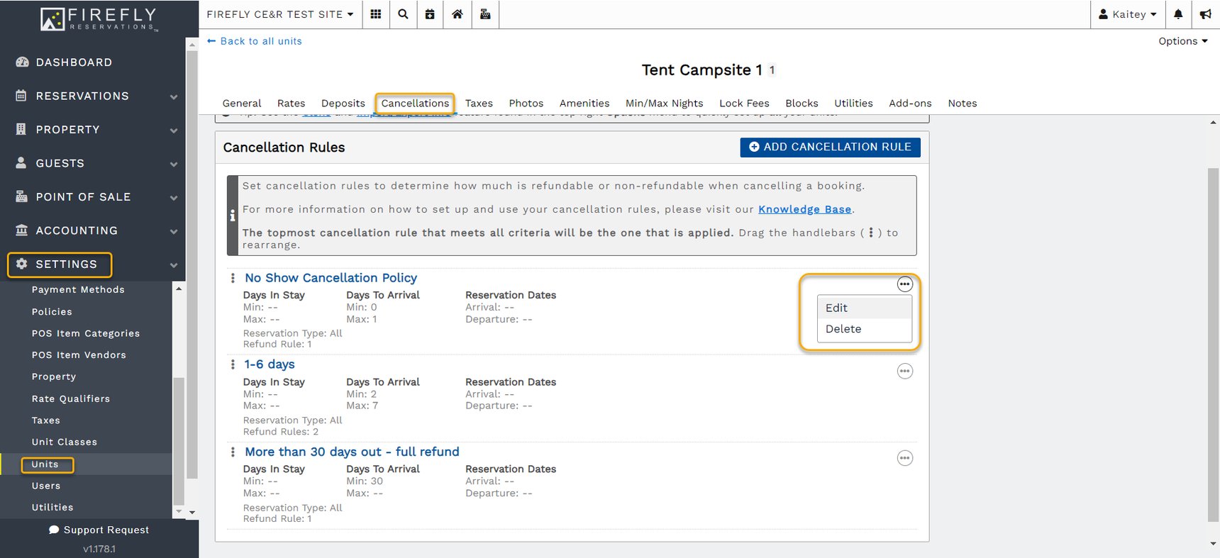 Cancellation Rules and Refund Rules Set Up and User Guide