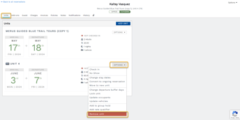 Making Changes to a Reservation
