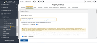 How do I access my Firefly Reservation Portal link?