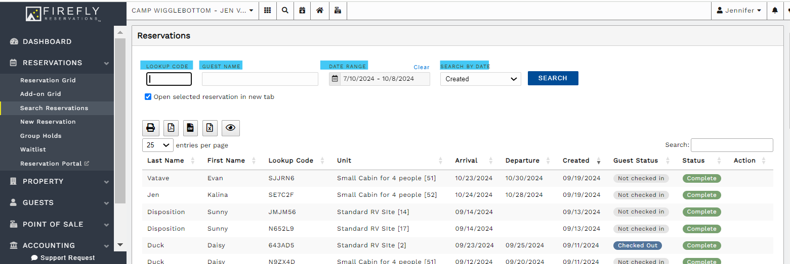 Searching for Reservations
