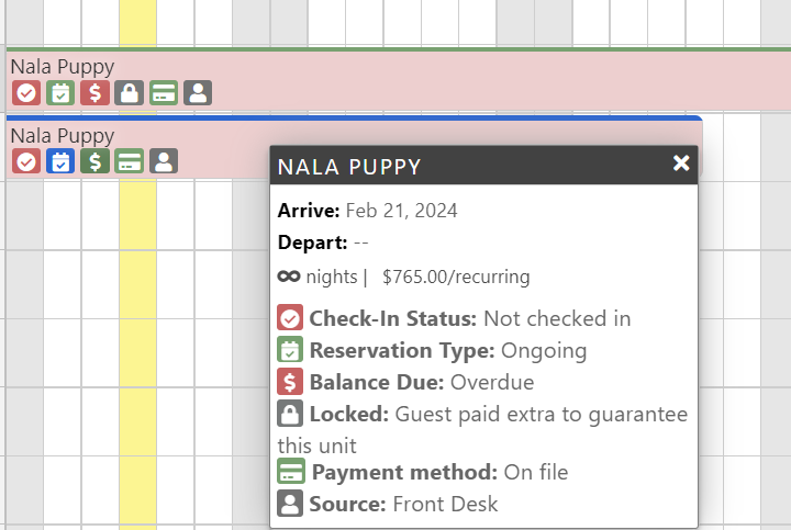 Using the Reservation Grid